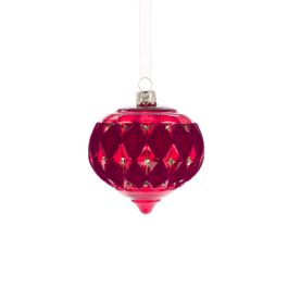 GLASS Zoe Onion 8cm Red