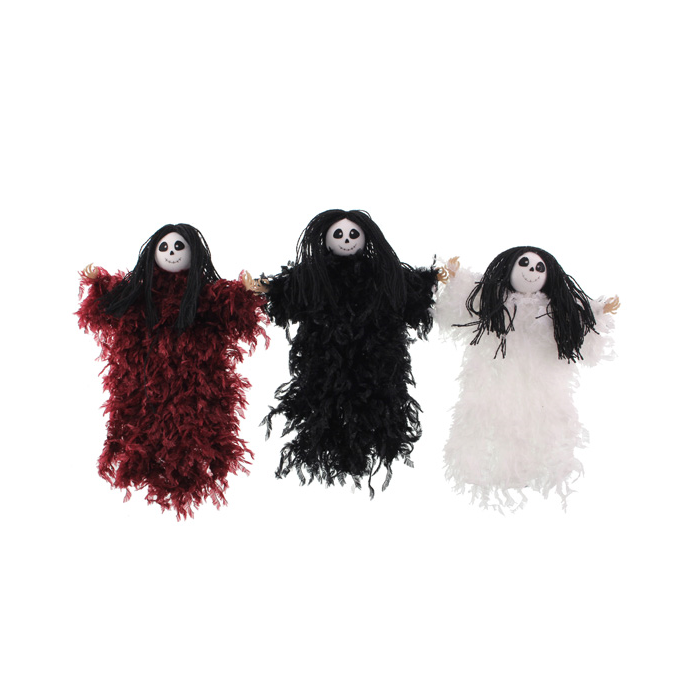 28cm Fabric Ghost Hanger x 3 Assorted
