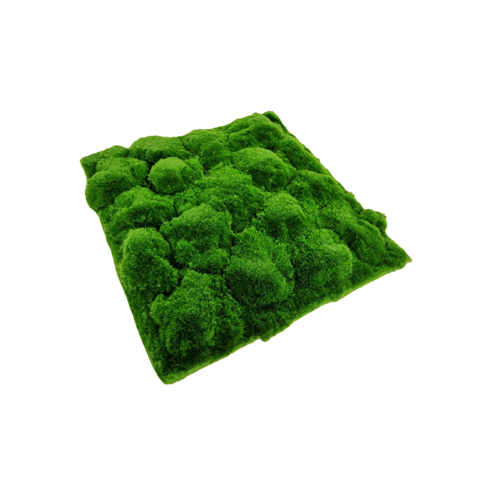 30cm Artificial Moss Tile - Green (30cm x 30cm)