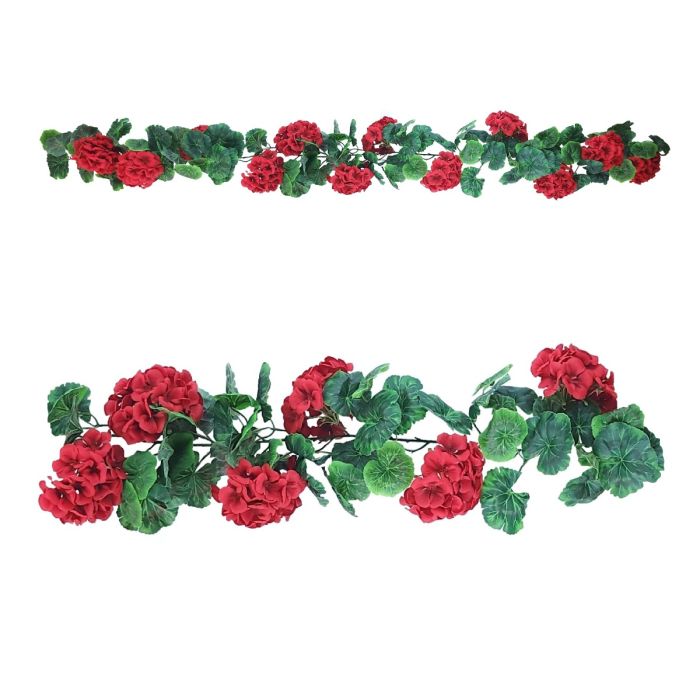 Artificial Geranium Garland 170cm Red